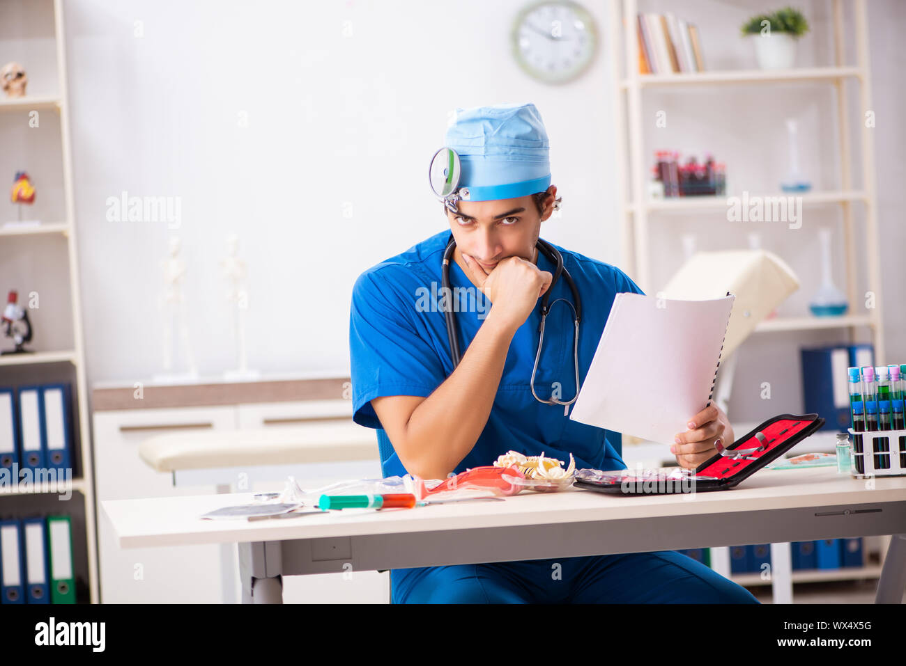 Mad doctor working in the clinic Stock Photo - Alamy
