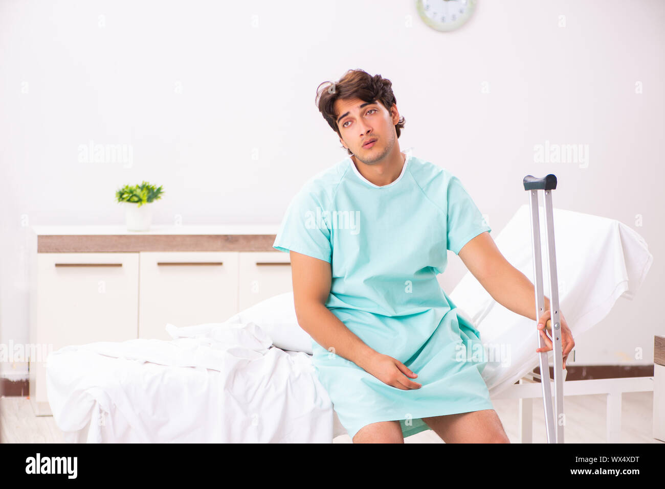 Young handsome man staying in hospital Stock Photo - Alamy