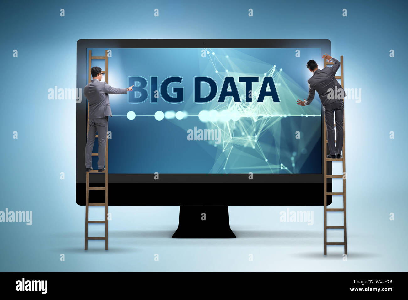 Big data concept with data mining analyst Stock Photo - Alamy