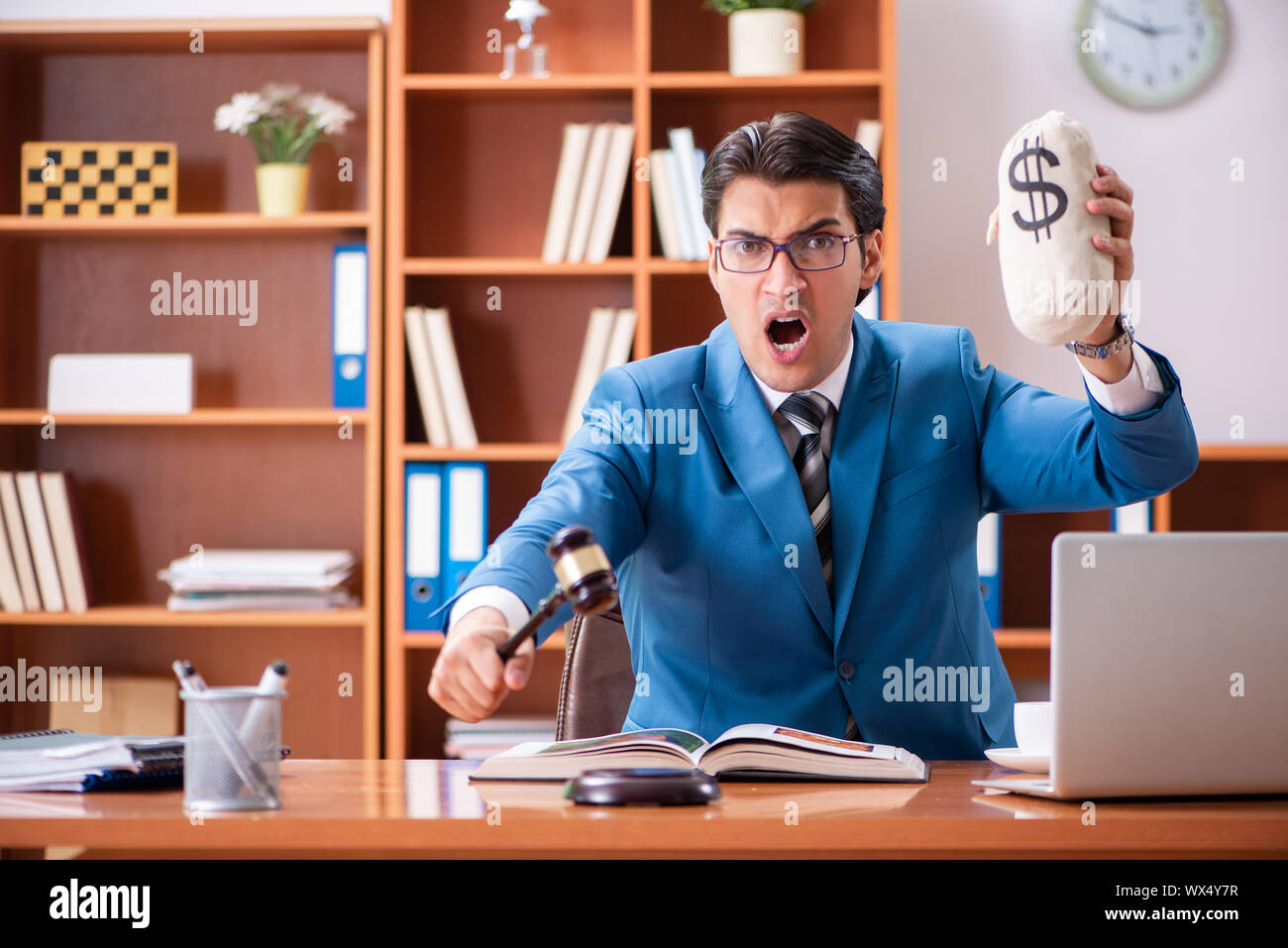 Lawyer working in the office Stock Photo - Alamy