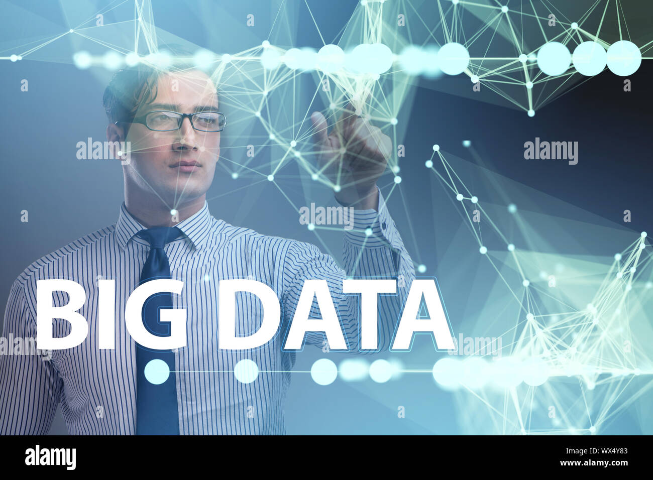 Big data concept with data mining analyst Stock Photo - Alamy