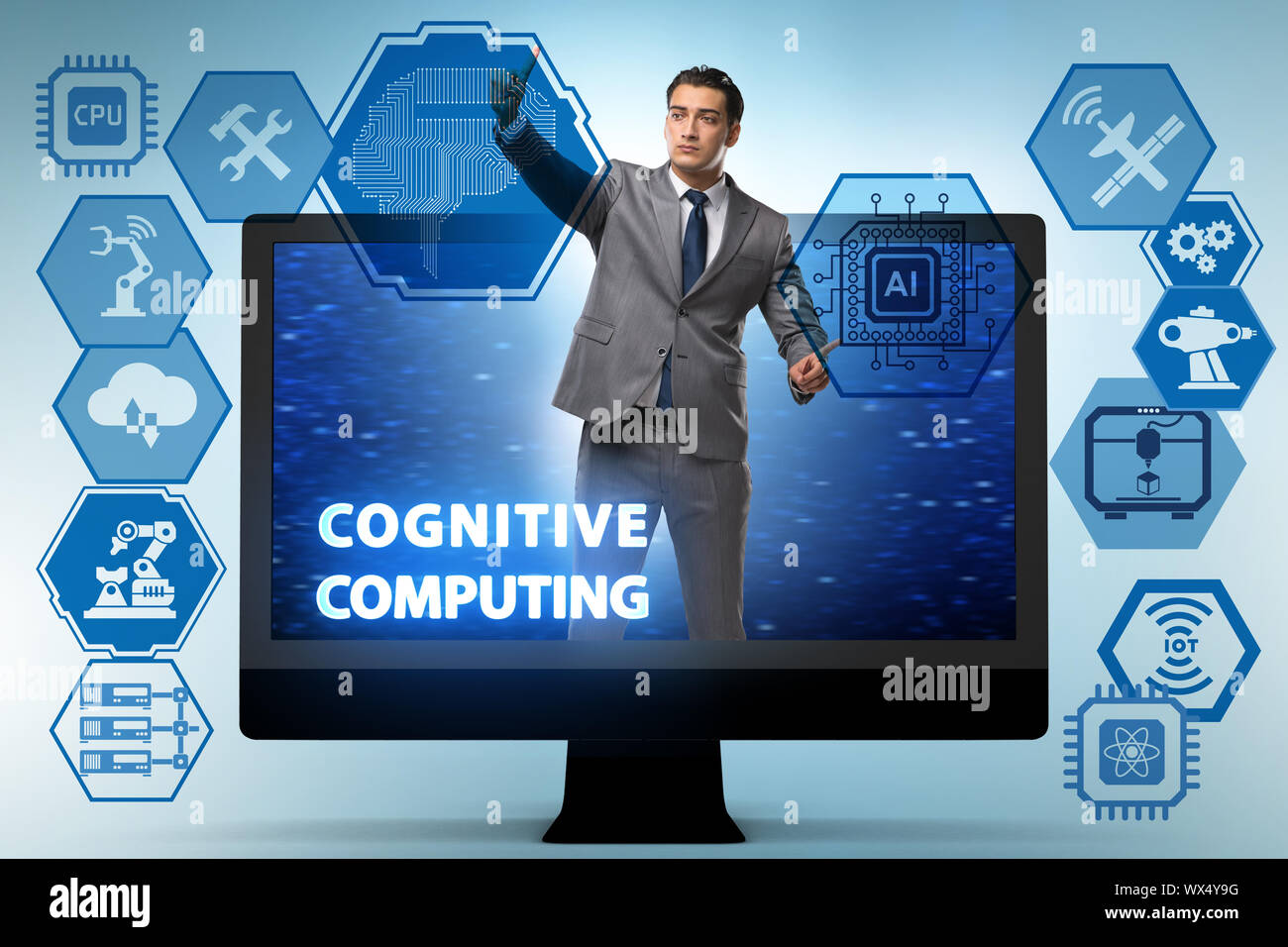 Cognitive computing concept as modern technology Stock Photo - Alamy