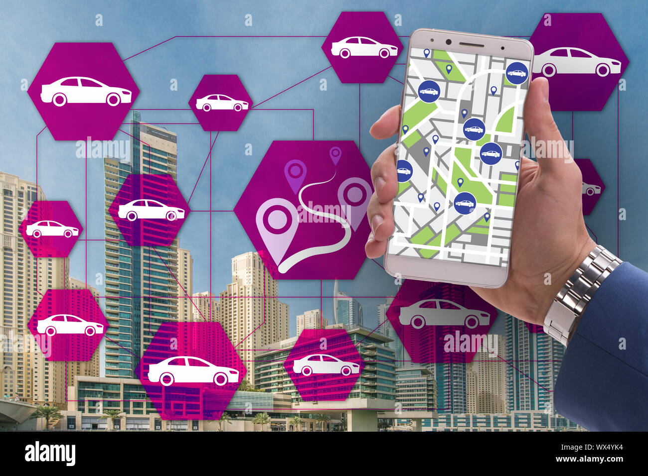 Concept of car ordering online Stock Photo - Alamy