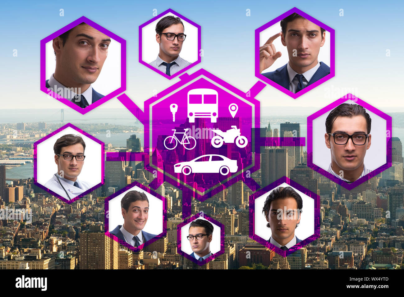 Business people carpooling in car hi-res stock photography and images ...