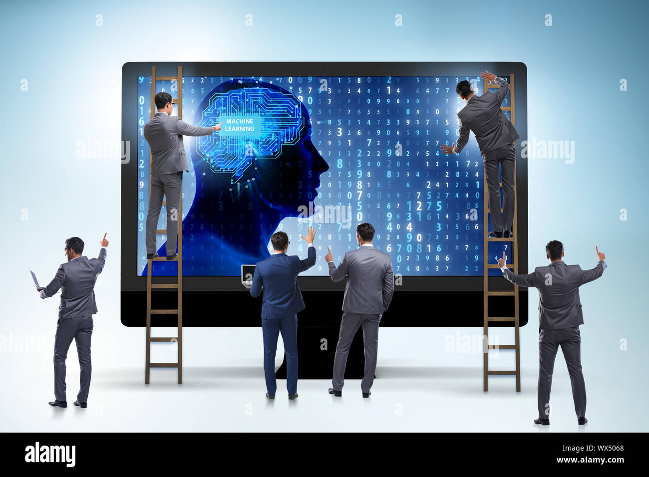 Machine learning concept as modern technology Stock Photo - Alamy