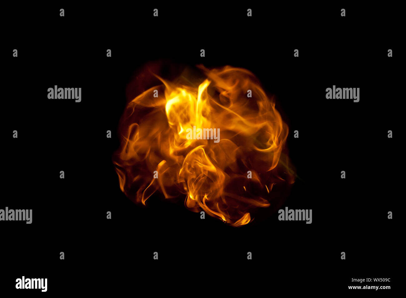 Ball of fire flames Stock Photo - Alamy