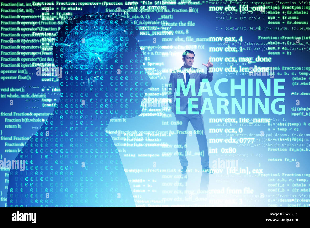Machine learning concept as modern technology Stock Photo - Alamy