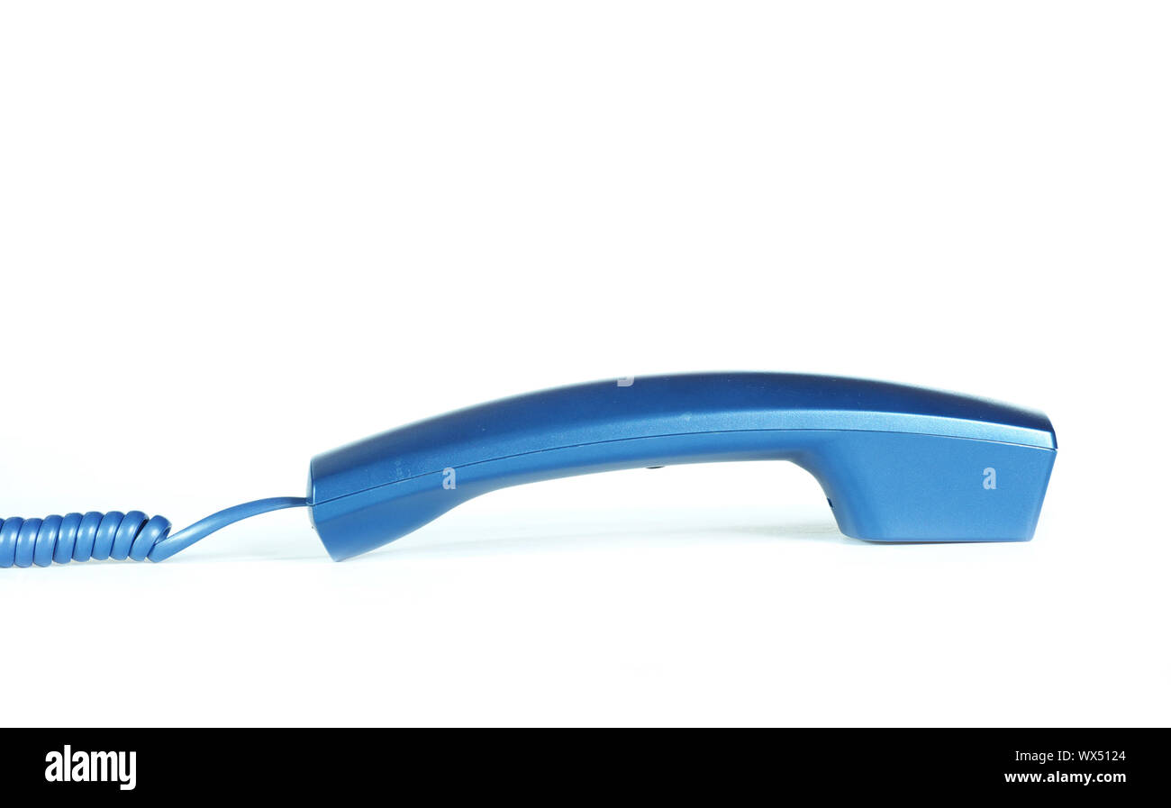 Telephone receiver isolated on white Stock Photo - Alamy