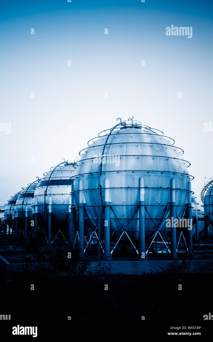 Chemical plant banks Stock Photo - Alamy