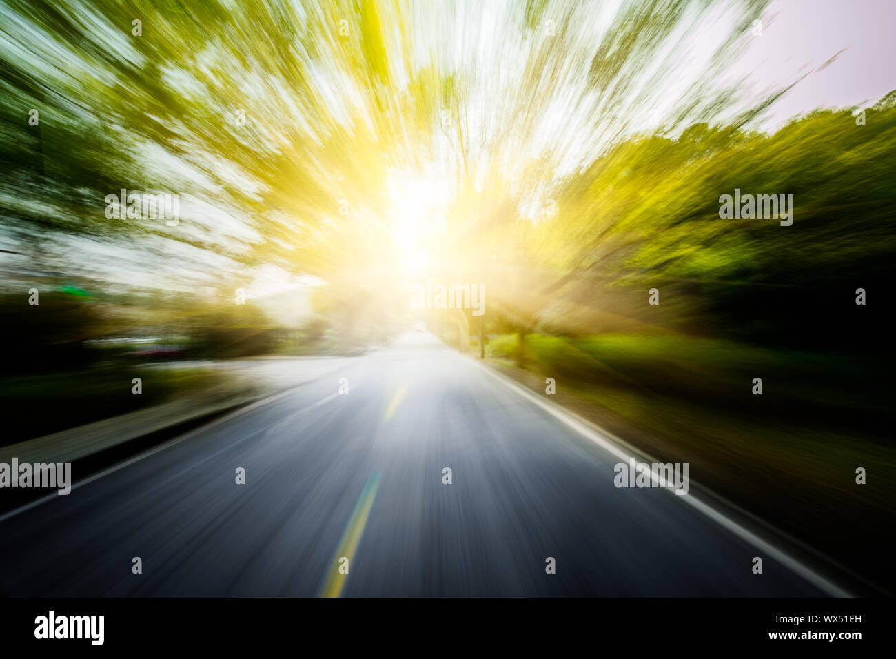 Road in motion blur Stock Photo - Alamy