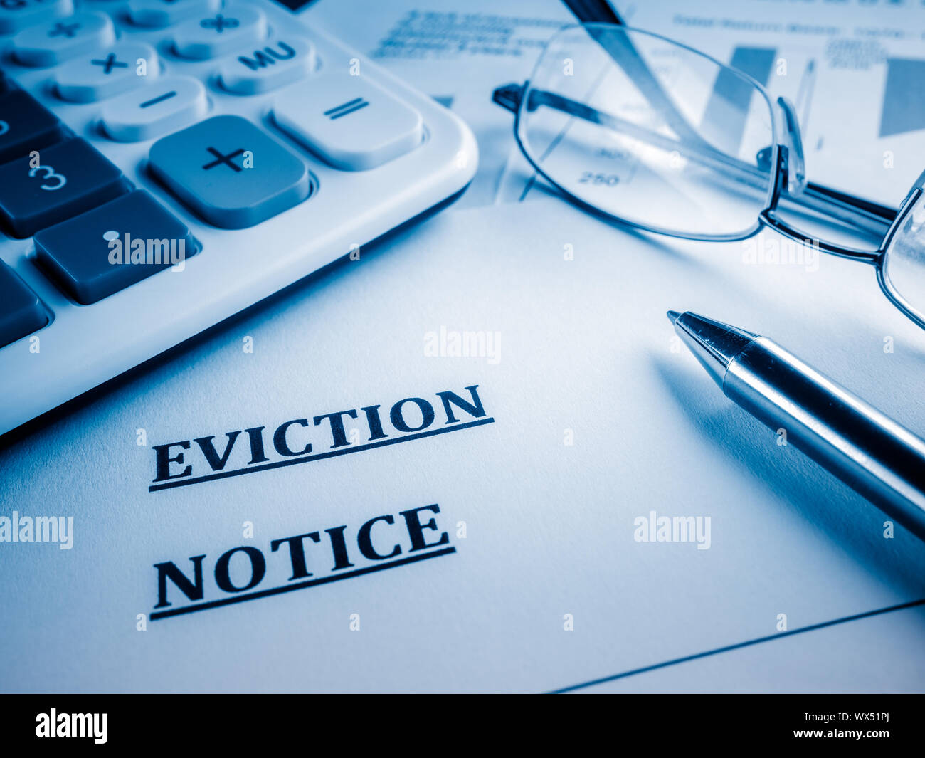 eviction notice on the desk Stock Photo - Alamy