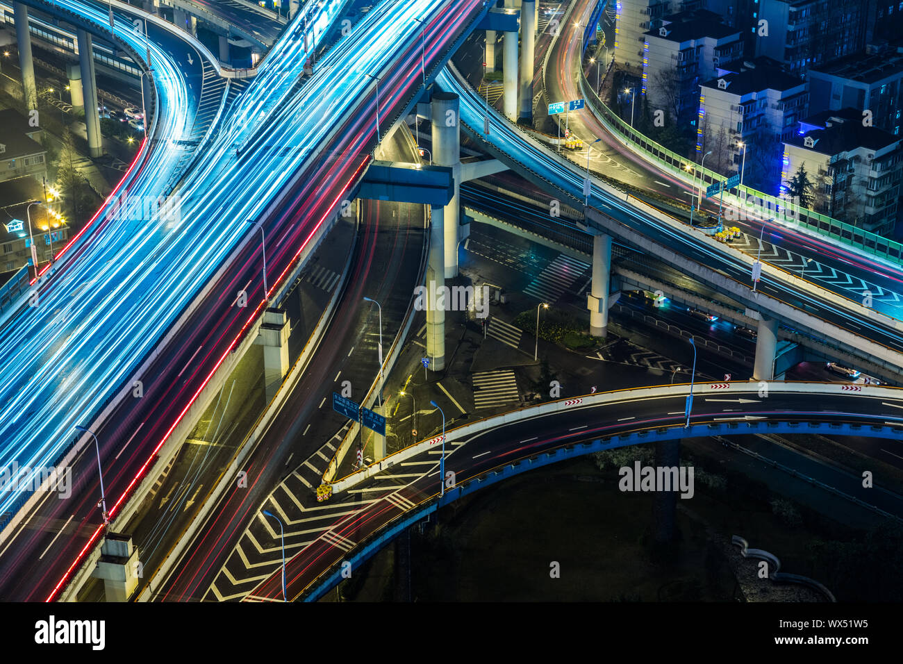 overpass at night Stock Photo - Alamy