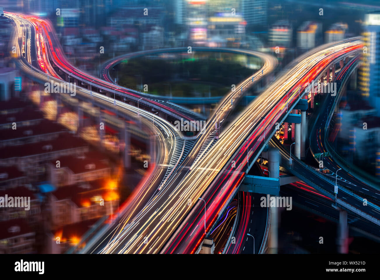 overpass at night Stock Photo - Alamy