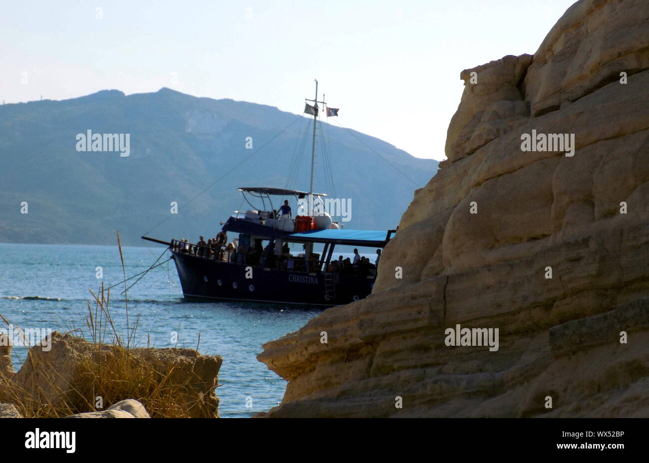 tourist, boat, sea, port, Greece Stock Photo - Alamy