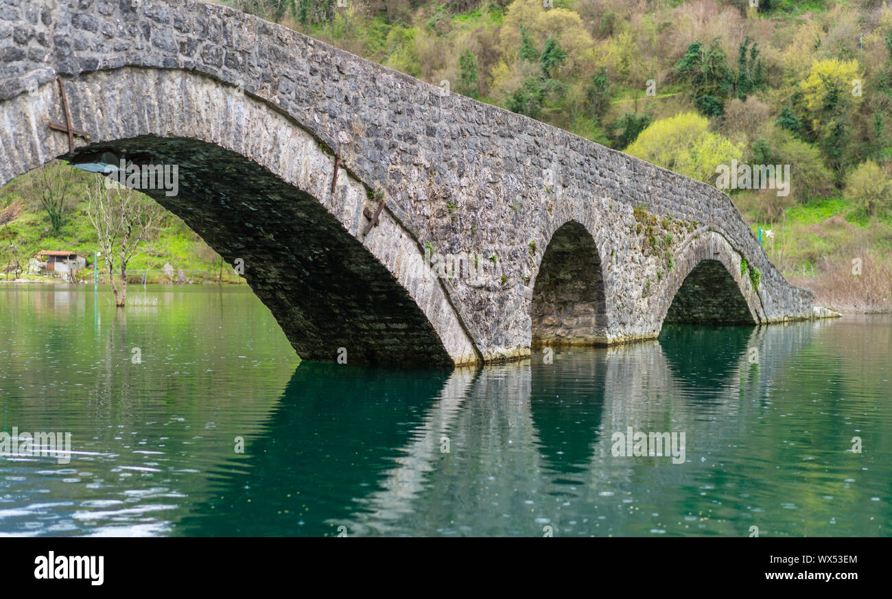 Ancient stone arch bridge in Rijeka Crnojevica Stock Photo - Alamy