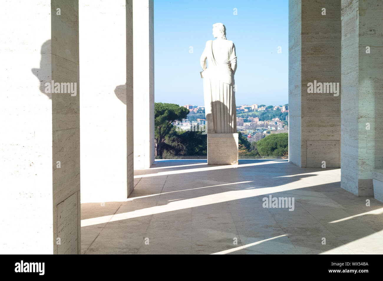 Statues in EUR quarter, Rome Italy Stock Photo - Alamy