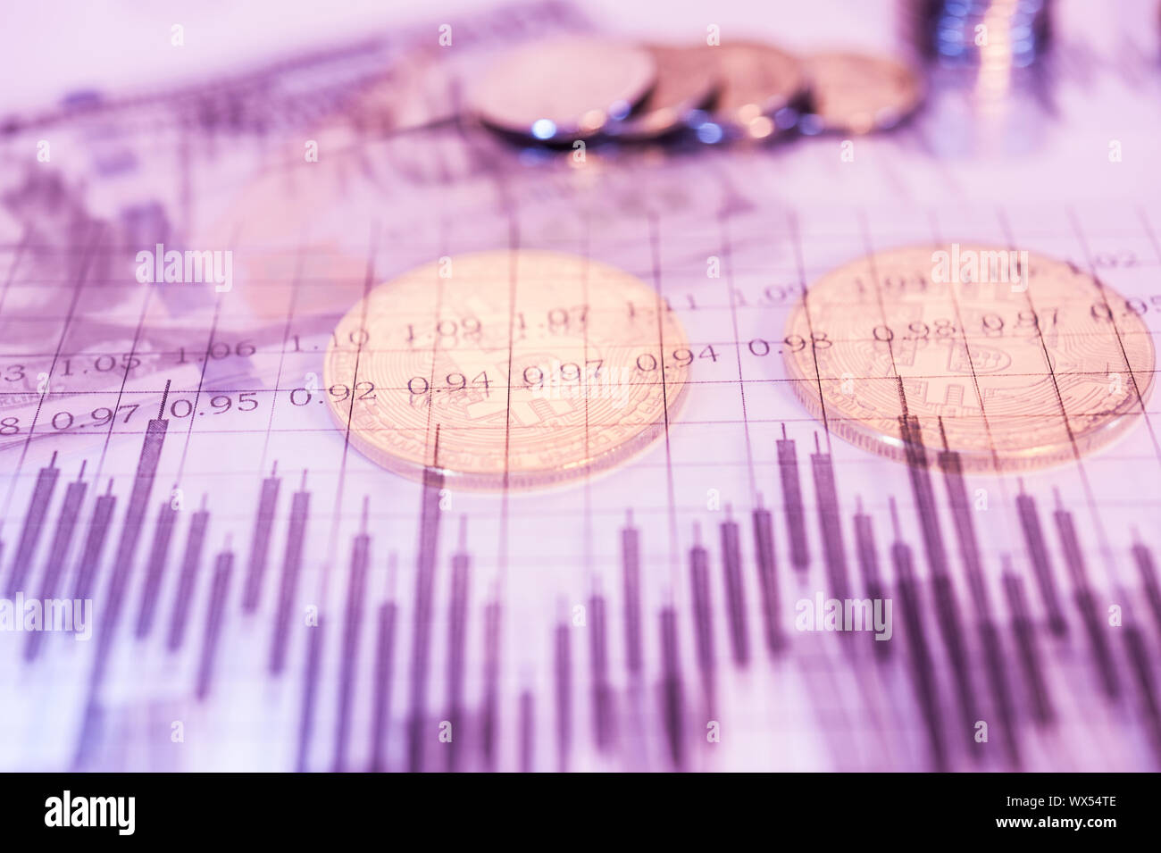 Economy trends virtual digital currency abstract background Stock Photo ...