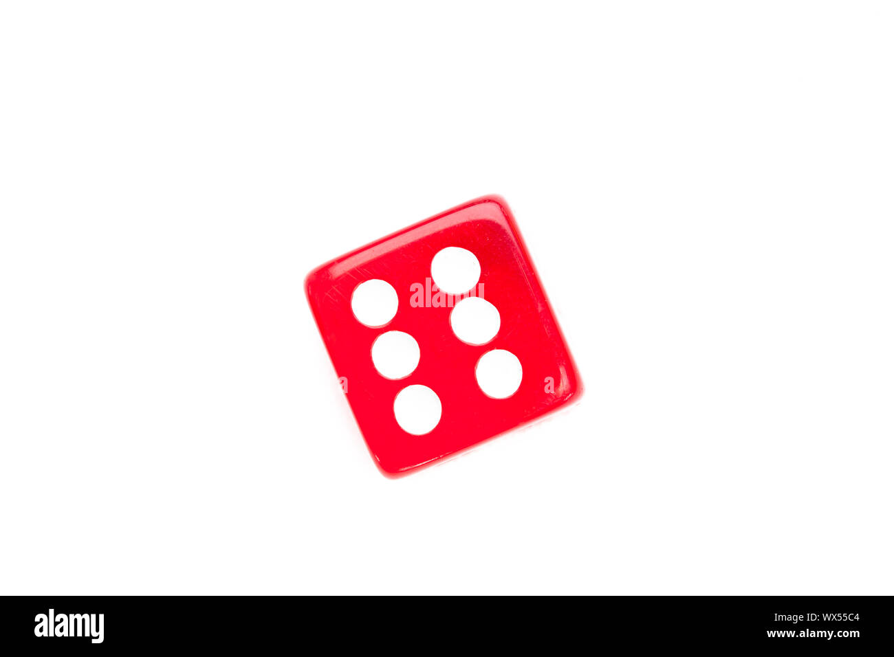 Dice designating a number six against a white background Stock Photo ...
