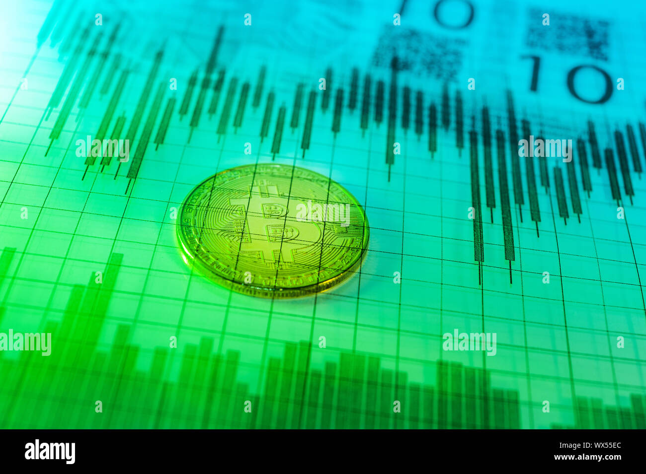 Economy trends virtual digital currency abstract background Stock Photo ...