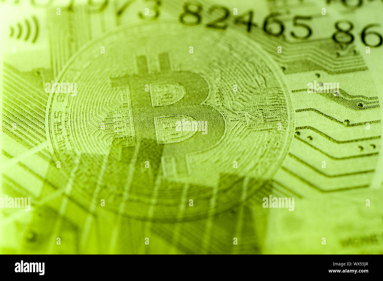 Economy trends virtual digital currency abstract background Stock Photo ...