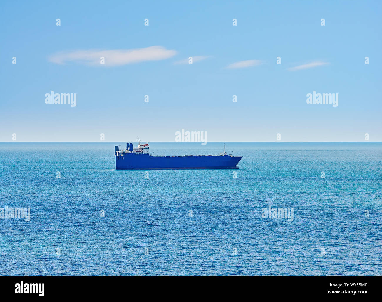 Cargo Ship in the Sea Stock Photo - Alamy
