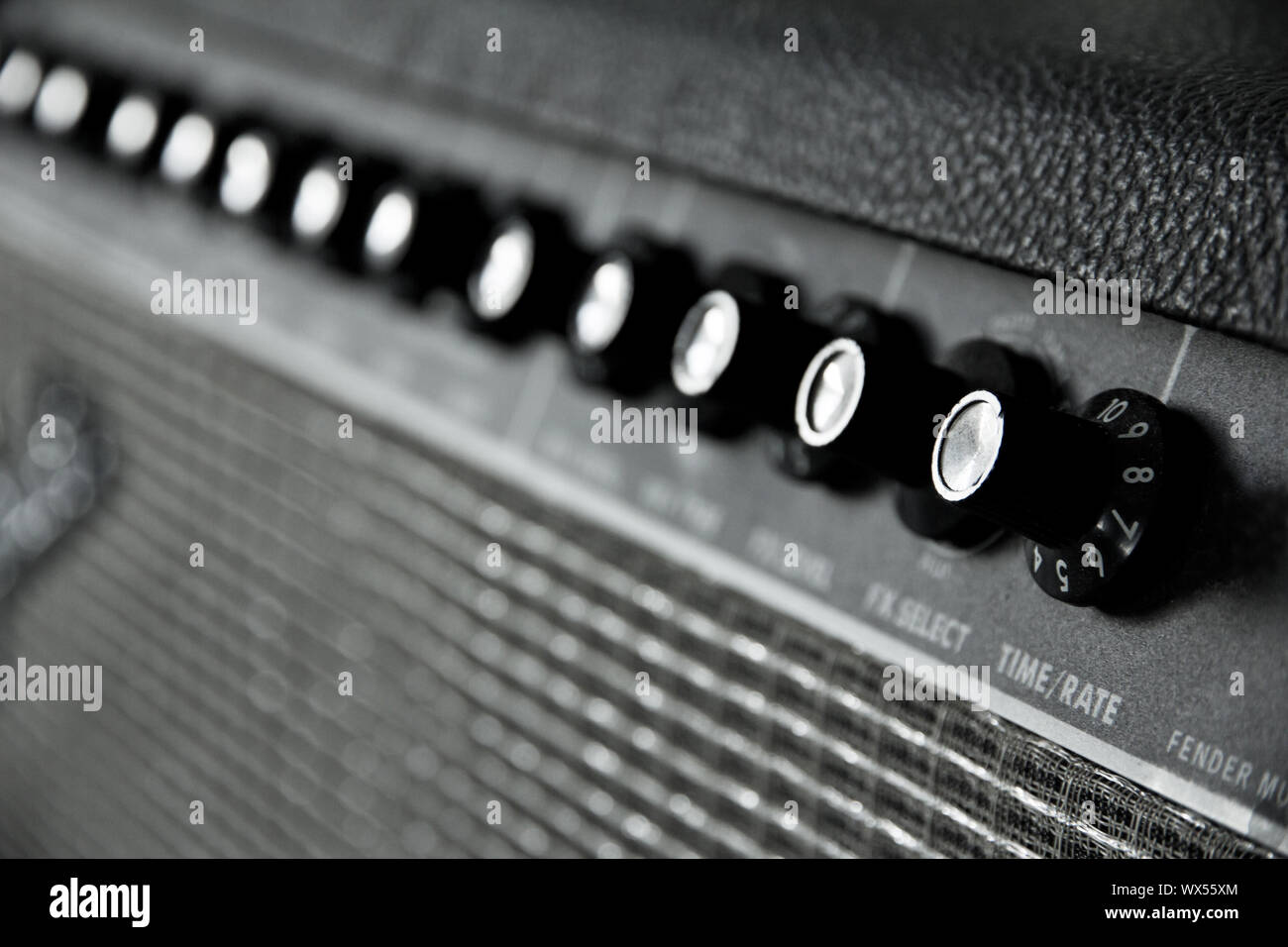 close up image of guitar amplifier Stock Photo - Alamy