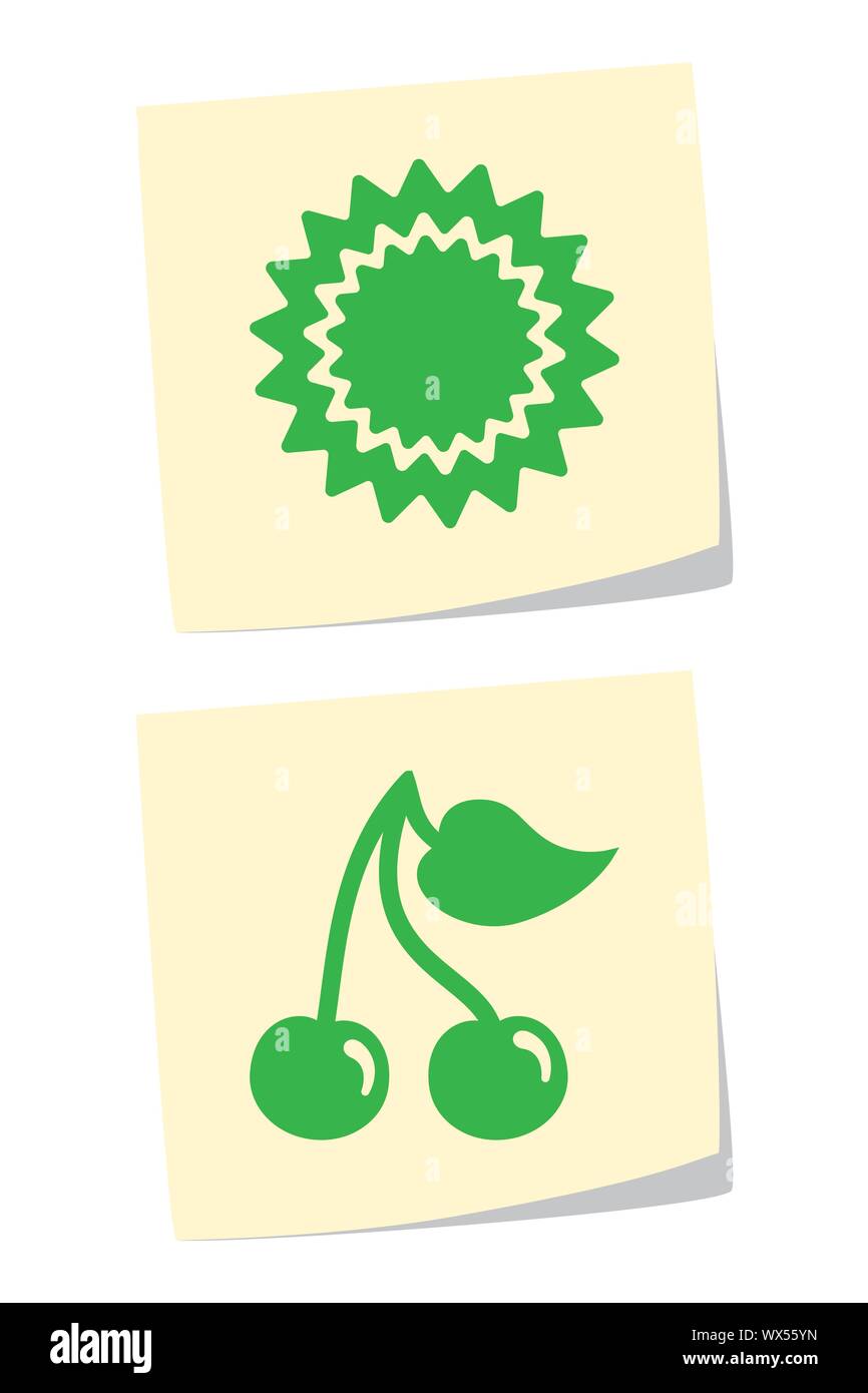 Sun and Cherry Icons Stock Vector Image & Art - Alamy