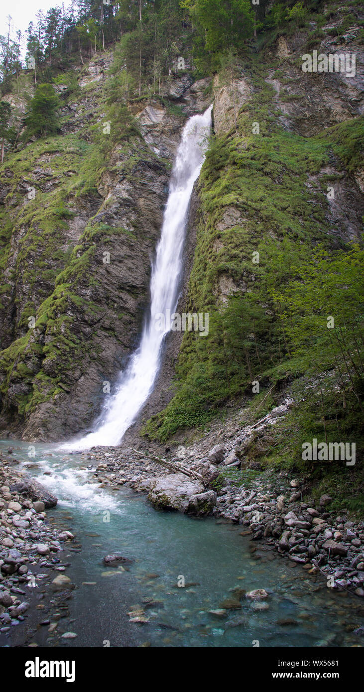 Waterfall in Austrian Alps River Stock Photo - Alamy