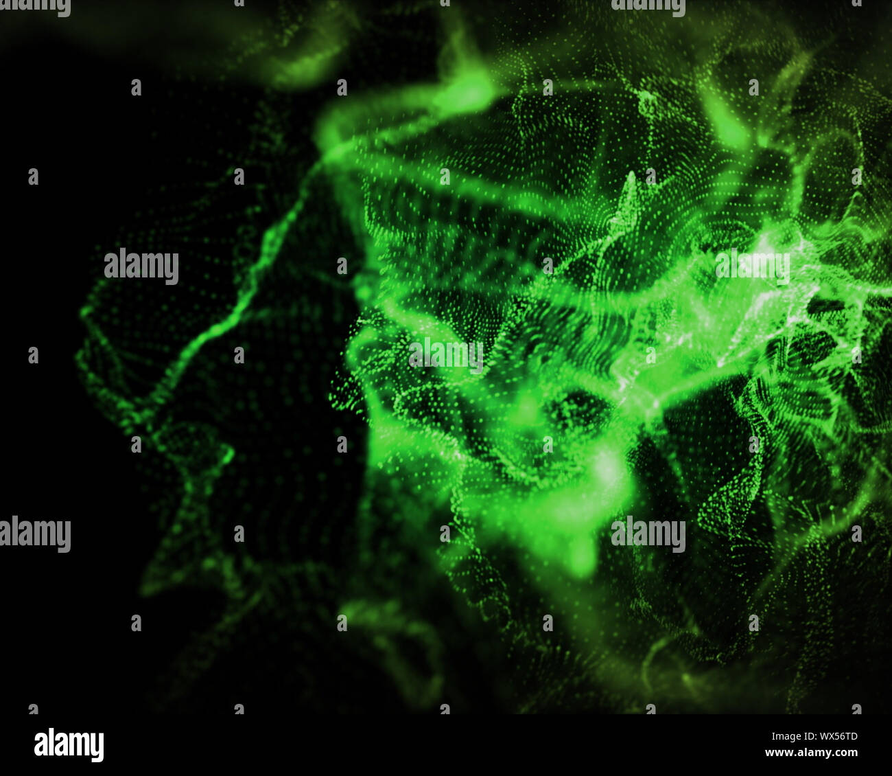 Background of indefinite shapes of green lighting Stock Photo - Alamy