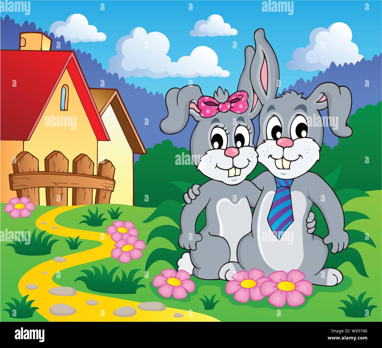 Image with rabbit theme 8 Stock Vector Image & Art - Alamy