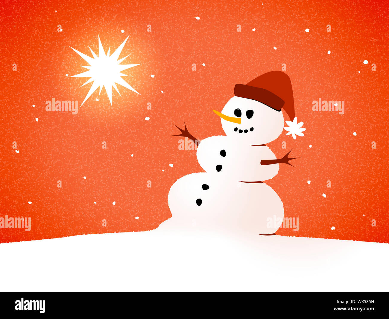 Holiday snowman beautiful holiday illustration hi-res stock photography ...
