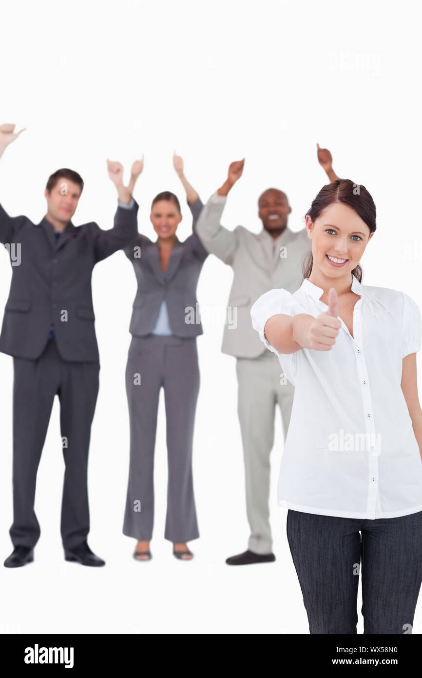 Approval cheering Cut Out Stock Images & Pictures - Alamy