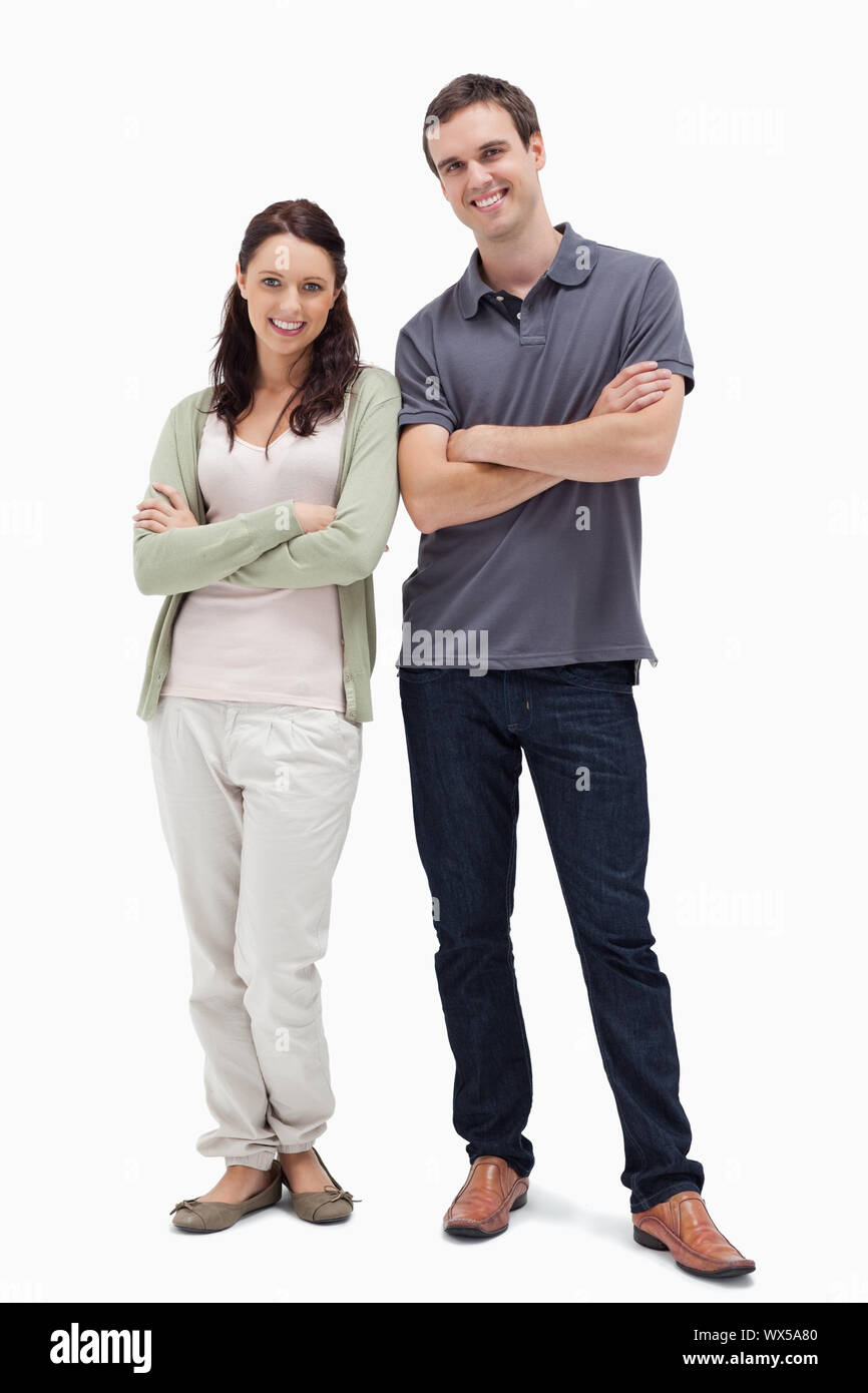 Portrait casual man crossing arms Cut Out Stock Images & Pictures - Alamy