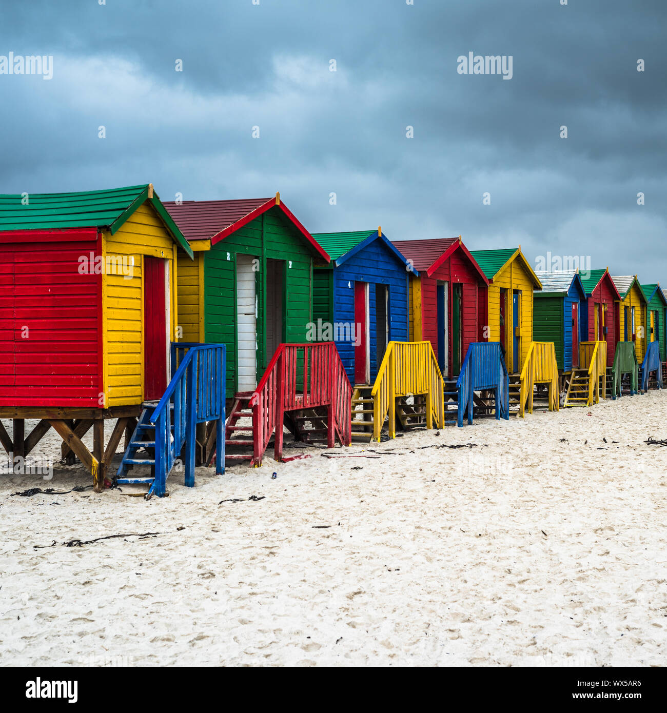 Colourful beach houses in cape town hi-res stock photography and images ...