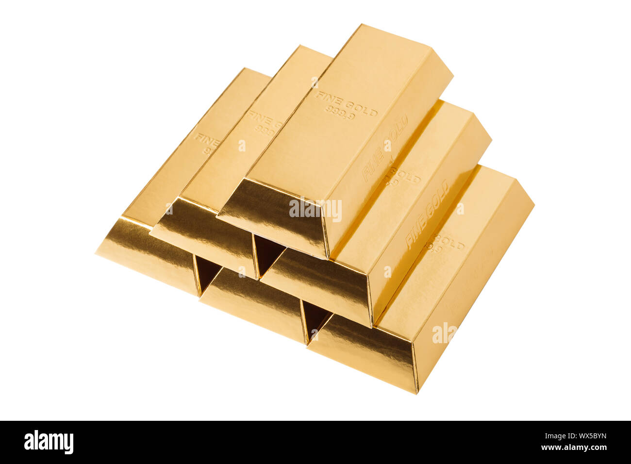 Gold bars stack Cut Out Stock Images & Pictures - Alamy