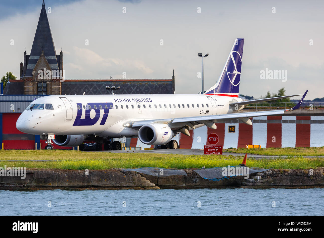 London, United Kingdom – July 7, 2019: LOT Polskie Linie Lotnicze ...