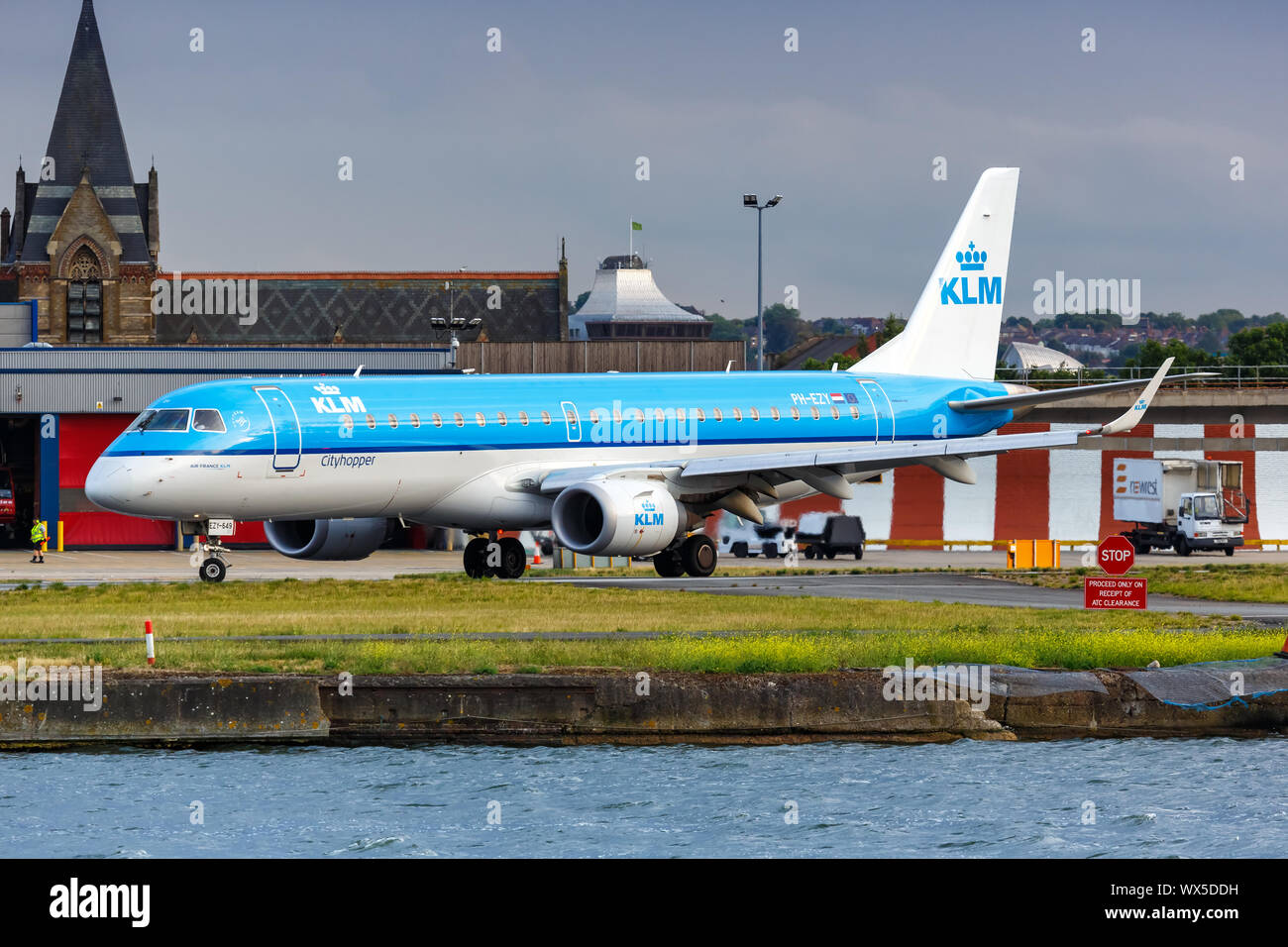 London, United Kingdom – July 7, 2019: KLM cityhopper Embraer 190 ...