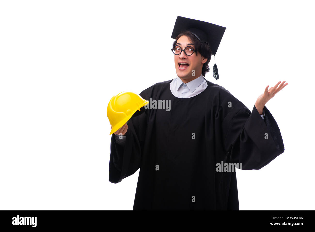 Young handsome man graduating from university Stock Photo - Alamy
