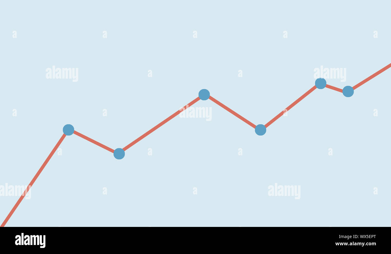Colorful upward chart graph. Concept business growth, development, and ...
