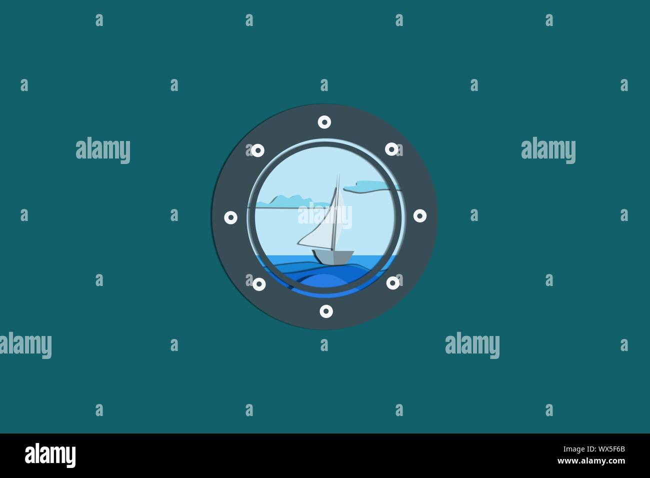 Cruise ship porthole view hi-res stock photography and images - Alamy