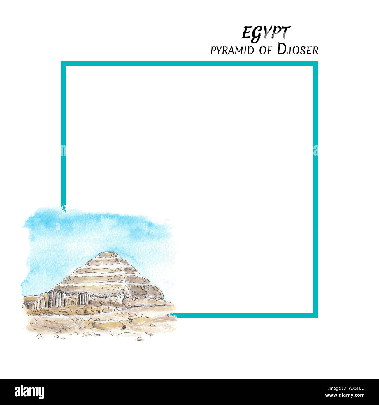 Mock up Egyptian Pyramid of Djoser Stock Photo - Alamy