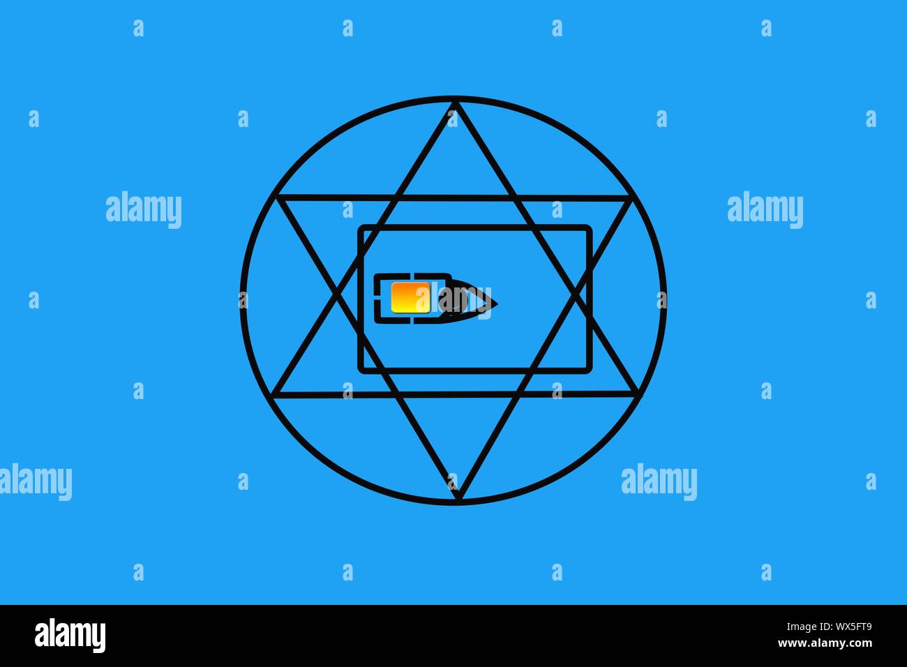 All-seeing eye in the SIM card Stock Photo - Alamy