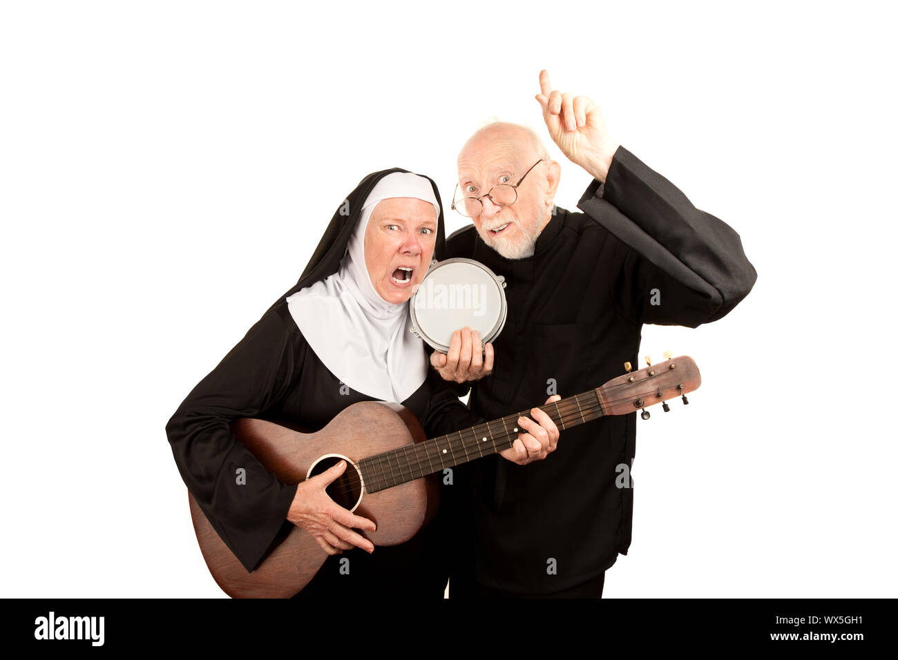 Funny nun angry expression on hi-res stock photography and images - Alamy