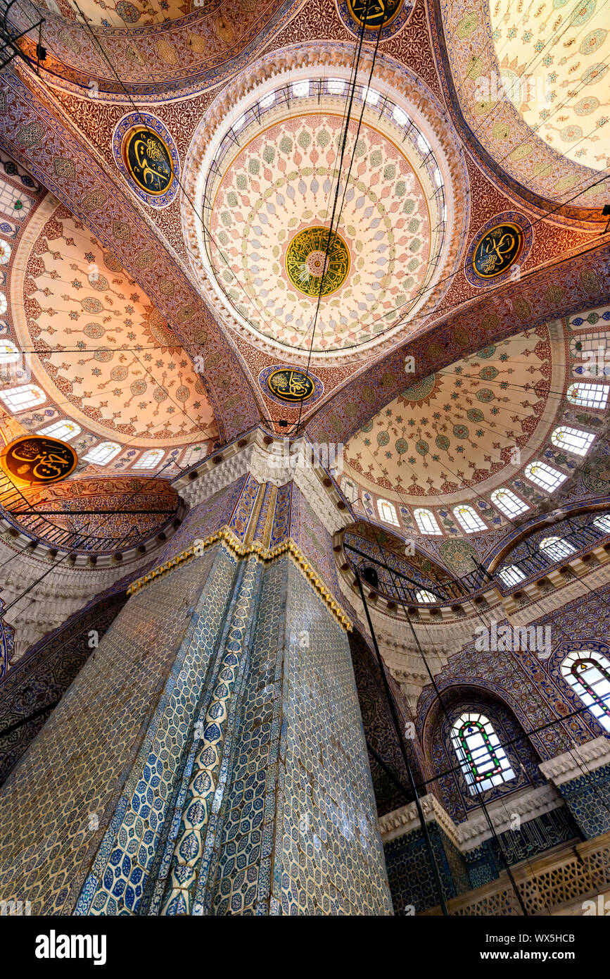Inside interior of Sehzade Mosque or Prince's Mosque an Ottoman ...