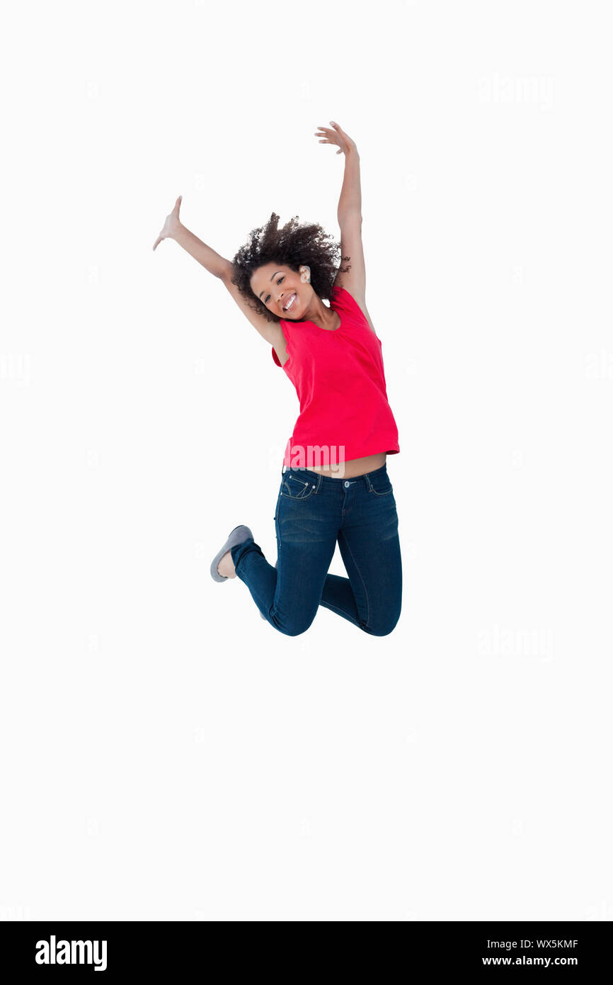 Girl Jumping In Air