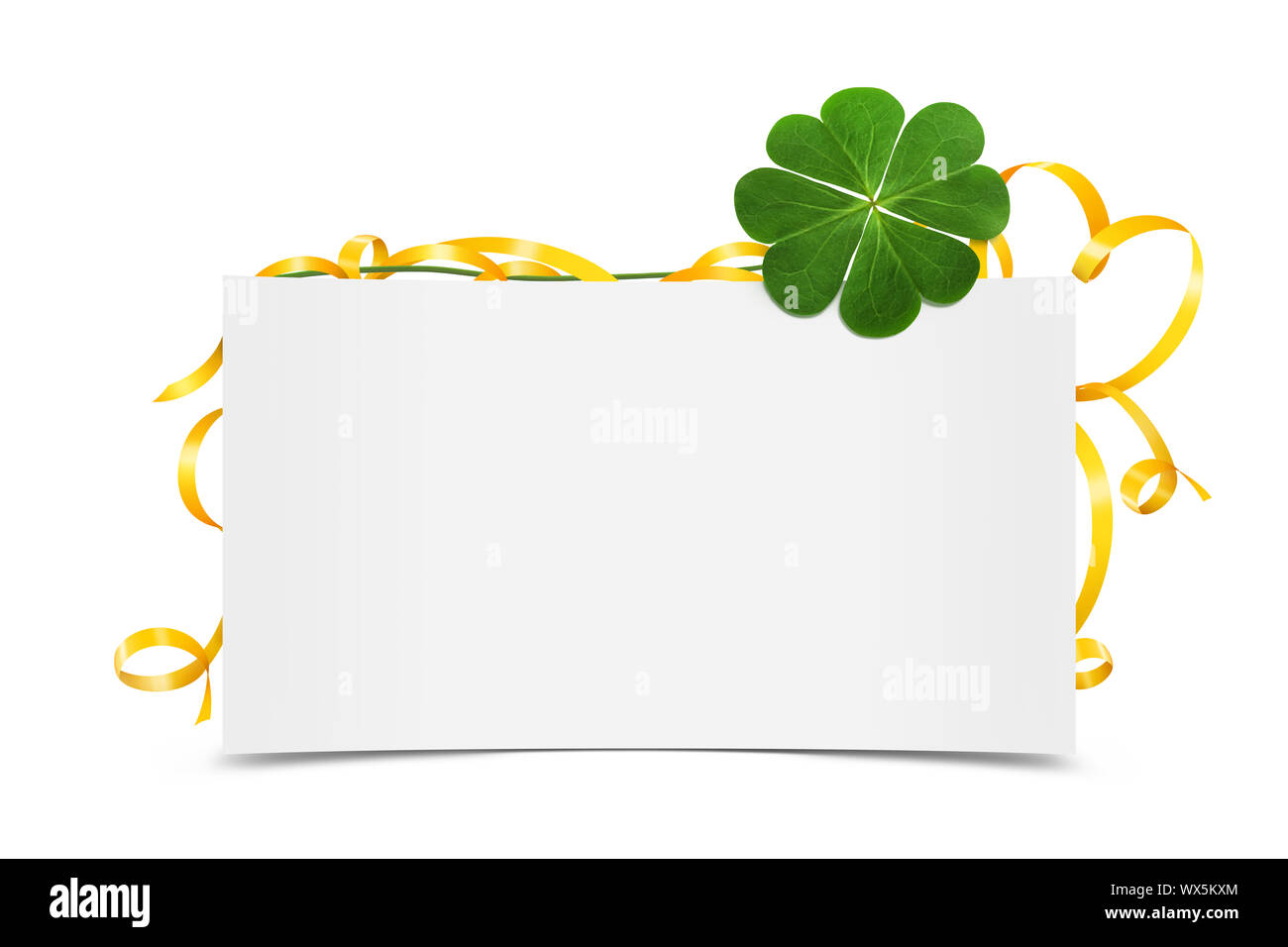 Template with lucky clover Stock Photo - Alamy