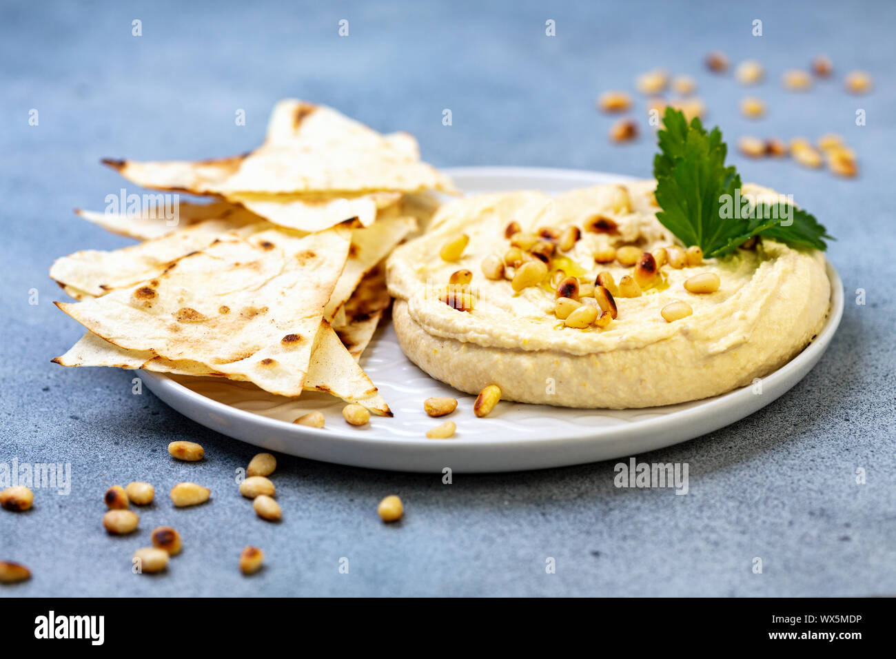 Homemade traditional spread hummus Stock Photo - Alamy