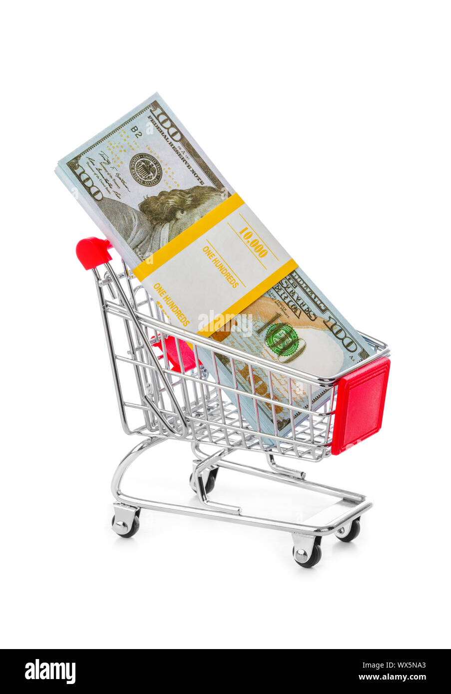 Money in shopping cart Stock Photo - Alamy