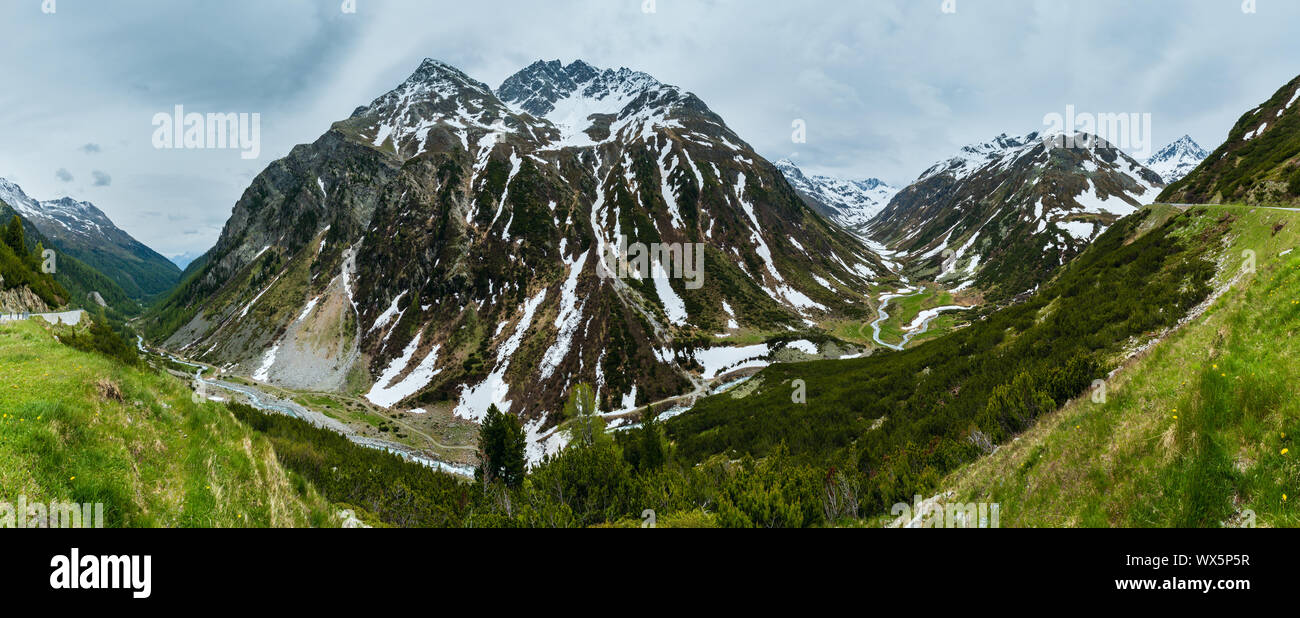 Summer Alps mountain landscape Stock Photo - Alamy