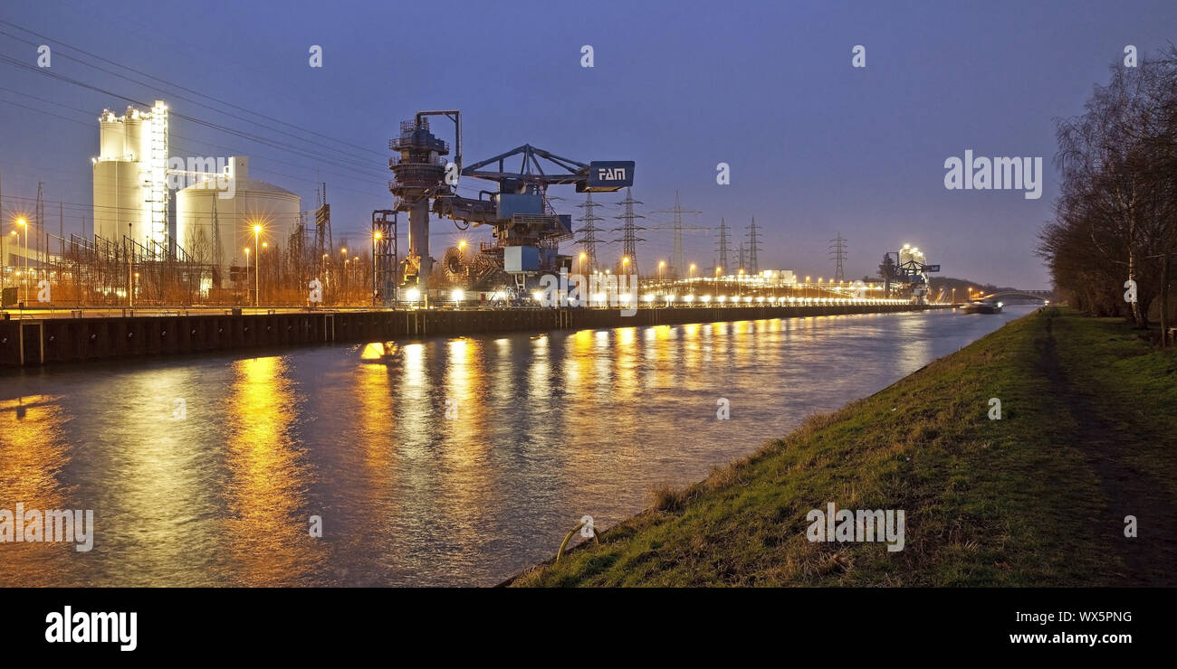 coal-fired power Station Datteln in the evening, coal phase-out 2018 ...